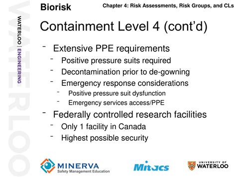 Ppt Biorisk Engineering Safety Risk Assessments And Containment Levels