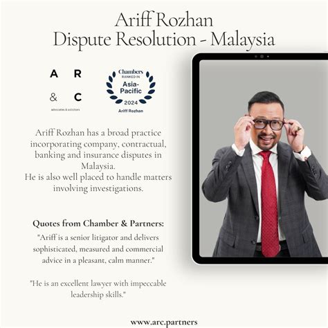 Ariff Rozhan And Co On Linkedin Chambersandpartners Disputeresolution Recognition Gratitude