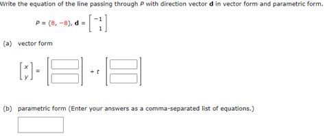 Solved Write The Equation Of The Line Passing Through P With