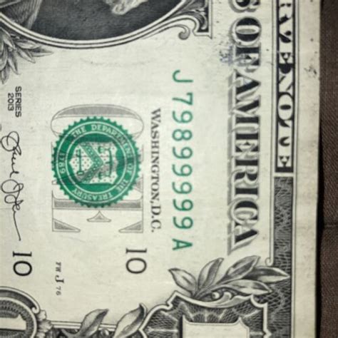 Fancy Serial Number 1 Bill 4618215681