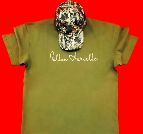 Fallon Aurielle Unisex Signature Classic T Shirt Olive Green And Gold