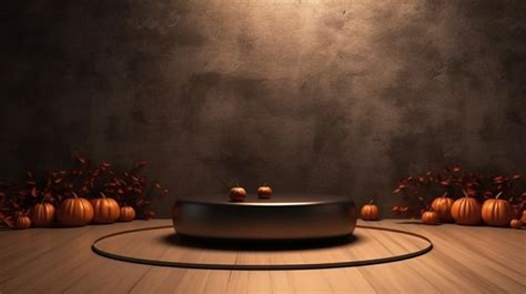 으스스한 배경에 제품 디스플레이가 있는 무시무시한 할로윈 연단의 3d 렌더링 최소한의 장면 연단 모형 주황색 연단 배경 일러스트 및 사진 무료 다운로드 Pngtree