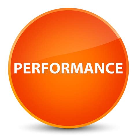 Performance Elegant Orange Round Button Stock Illustration