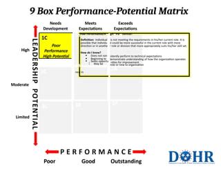 Box Performance Potential Matrix Of Pptx Career Planning Careers