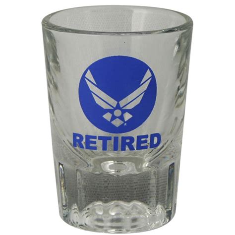 Us Air Force Retired On 2 Oz Clear Fluted Shot Glass North Bay Listings