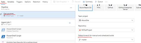 In Azure Devops Pipelines How Do You Choose An Alternate Github Branch Stack Overflow