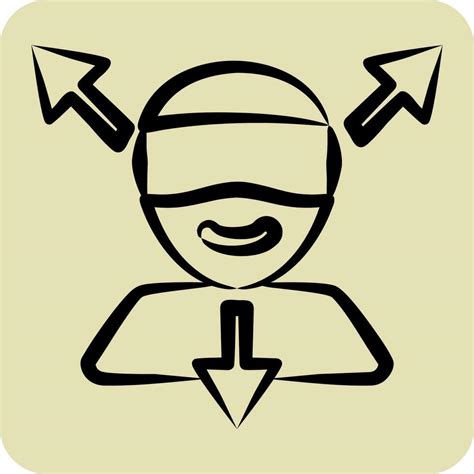 Icon Virtual Reality Related To 3d Visualization Symbol Hand Drawn Style Simple Design