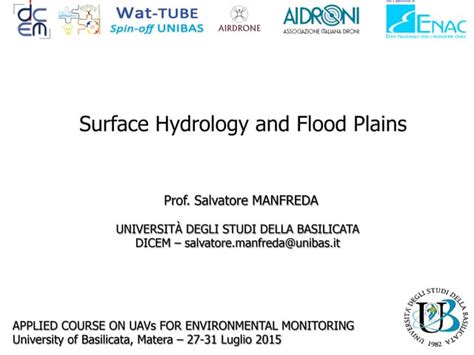 Lecture By Prof Salvatore Manfreda Pdf Geography Science