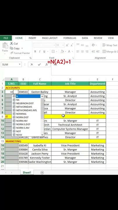How To Add Serial No In Blank Cells Excel Hacks Youtube