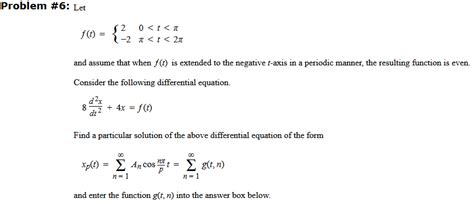 Solved Problem Let F T Chegg