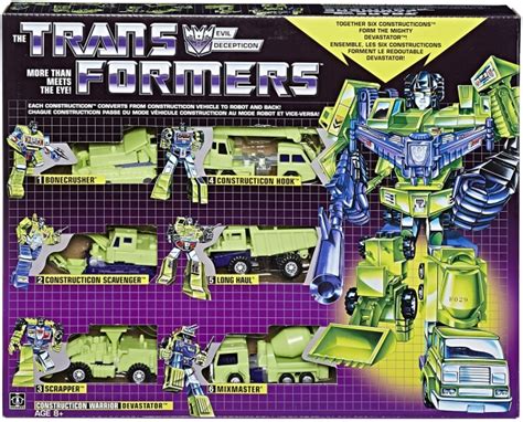Devastator Combiner Set Of 6 Vintage G1 Transformers Reissue Toygeek