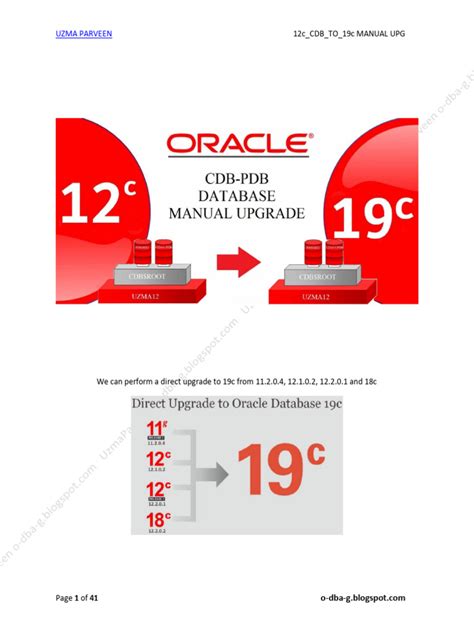 12c Cdb Pdb Upgrade To 19c Pdf Databases Protein Data Bank
