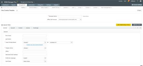 Microsoft 365 Template Management M365 Manager Plus