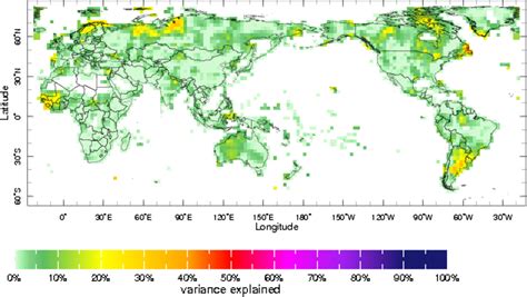 Variance Of Rainfall Trends Estimated Percent Of ‘variance Of 20th Download Scientific