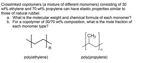 Solved Crosslinked Copolymers A Mixture Of Different
