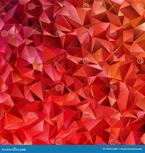 Dark Red Geometrical Abstract Tiled Triangle Pattern Background Stock Vector Illustration Of