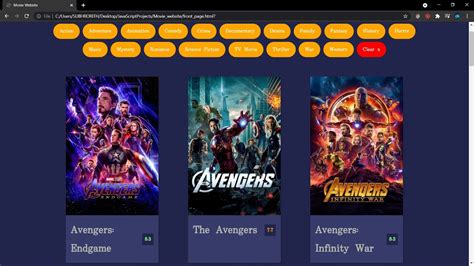 Movie Website Tmdb Api Htmlcss Javascript Youtube