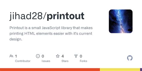 Github Jihad28printout Printout Is A Small Javascript Library That Makes Printing Html