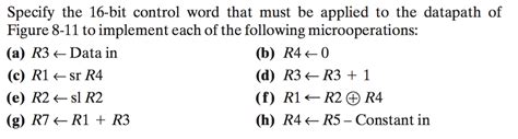 Specify The 16 Bit Control Word That Must Be Applied Chegg