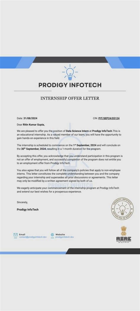 Infotechprodigy Datascience Internship Careergoals Learningandgrowing Datascienceintern