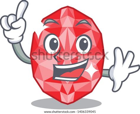 Finger Ruby Gems Mascot Shape Stock Vector Royalty Free 1406339045 Shutterstock