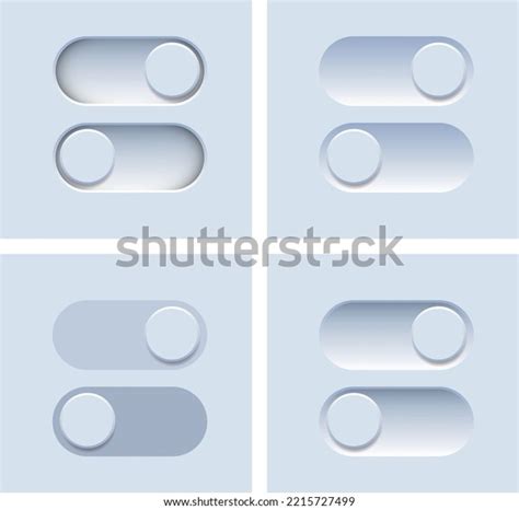On Off Toggle Switch Buttons Vector Stock Vector Royalty Free 2215727499 Shutterstock