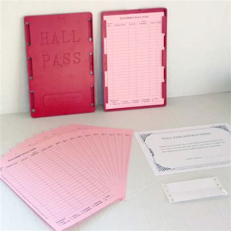 Hall Pass Student Tracking School Safety Plastic Pass