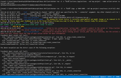 Error Unable To Connect Action Server In Docker Rasa Open Source