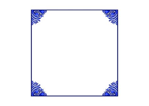 Blue Ornament Frame Border Vector Design For Decorative Element