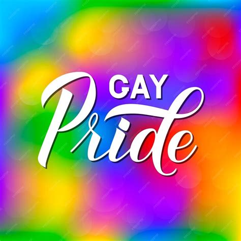 게이 프라이드 3d 레터링 무지개 프라이드 데이 월 퍼레이드 개념 Lgbt 권리 슬로건 배너 포스터 전단지 스티커에 대한 벡터
