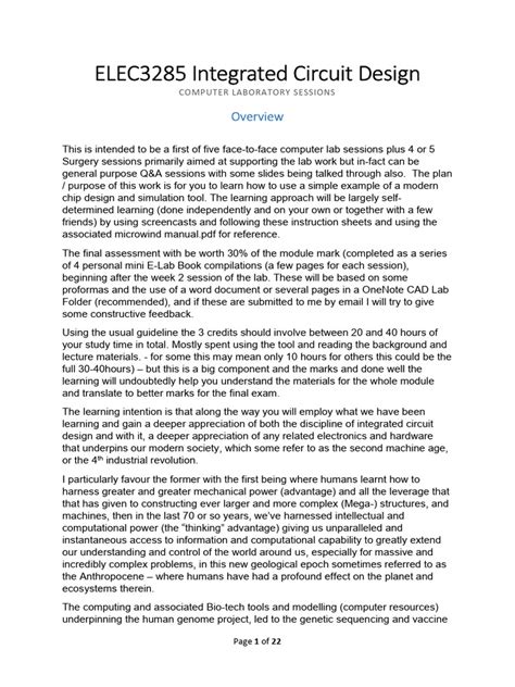 Lab Handout Introduction 2025 Pdf Field Effect Transistor Mosfet