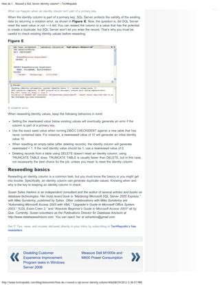 How Do I Reseed A Sql Server Identity Column Tech Republic Pdf
