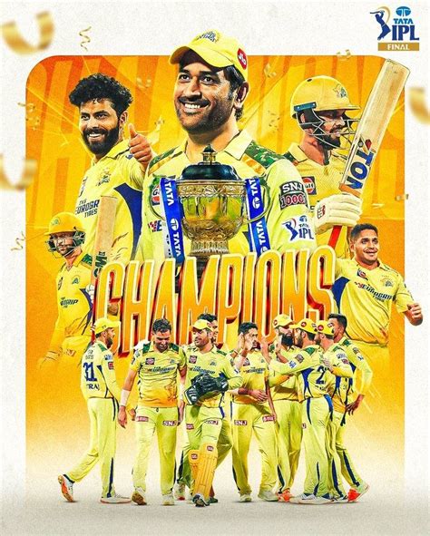Csk Champions 2023 Ipl Chennai Super Kings Chennai