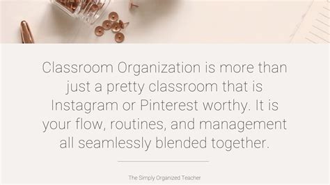 Components Of An Organized Elementary Classroom Classroom Organization Tips