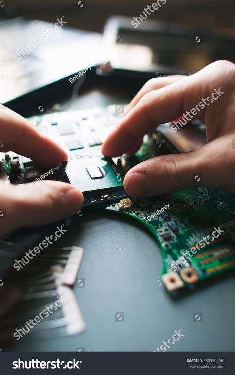 Technician Plug Cpu Microprocessor Motherboard Socket Stock Photo 350350496 Shutterstock