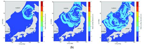 Tsunami Wave Propagation After 30 70 And 100 Min A Case 1 B Download Scientific Diagram