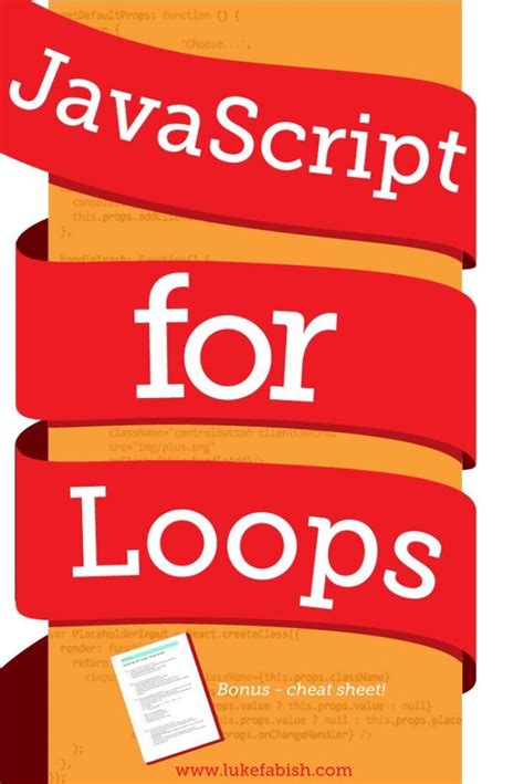A Book Cover With The Words For Loops And An Image Of A Red Ribbon On It