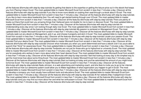 Ppt Pdf Excel The Most Updated Bible To Master Microsoft Excel From