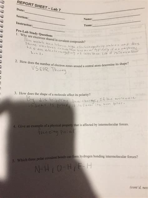 solved report sheet lab 7 date section instructor pre lab