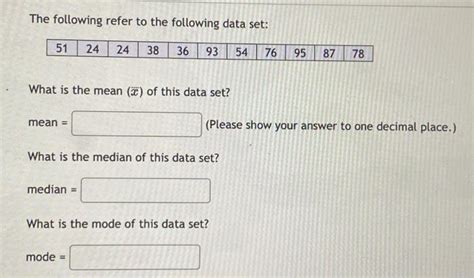 solved the following refer to the following data set what