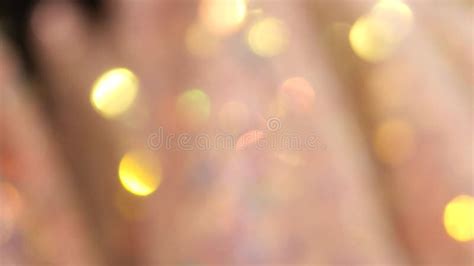 Golden Floating Dust Particles Flare Bokeh Star Moving Ups And Down