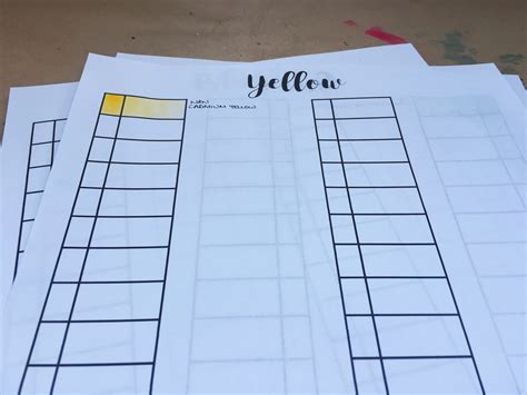 Free Printable Blank Color Swatch Chart
