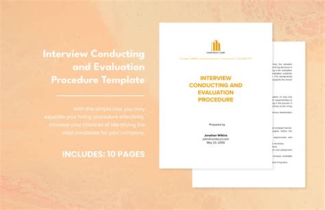 Interview Conducting And Evaluation Procedure Template In Word Download
