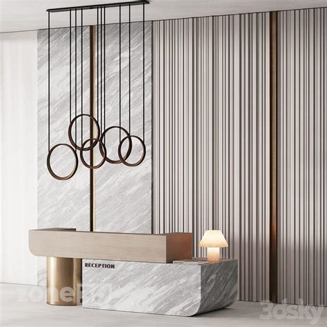 دانلود آبجکت میز پذیرش مدل سه بعدی