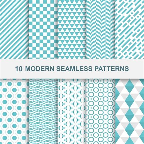 Premium Vector Modern Seamless Geometric Patterns
