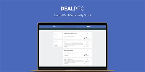 Dealpro Laravel Deal Community Script By Fs Codester
