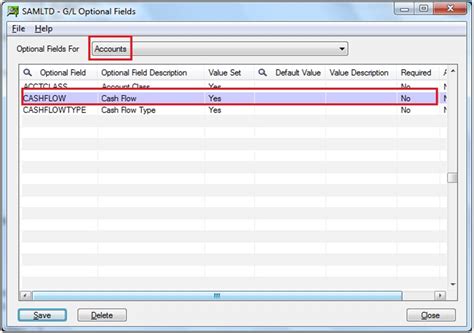 Replace Optional Fields In Sage 300 Erp Gl Accounts