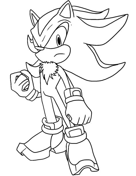 Shadow The Hedgehog Coloring Pages