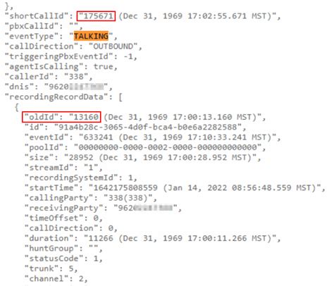 How To Find The Recording Id From The Database Via Bluedb Query Xima Software Support Portal
