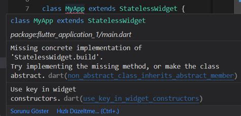 Dart Flutter Myapp Bulunamıyor Hatası Yazbel Forumu